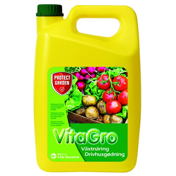 VitaGro Drivhusgødning 4 l. - Have: hegn, vanding, redskaber - Oksbøl Savværk ApS