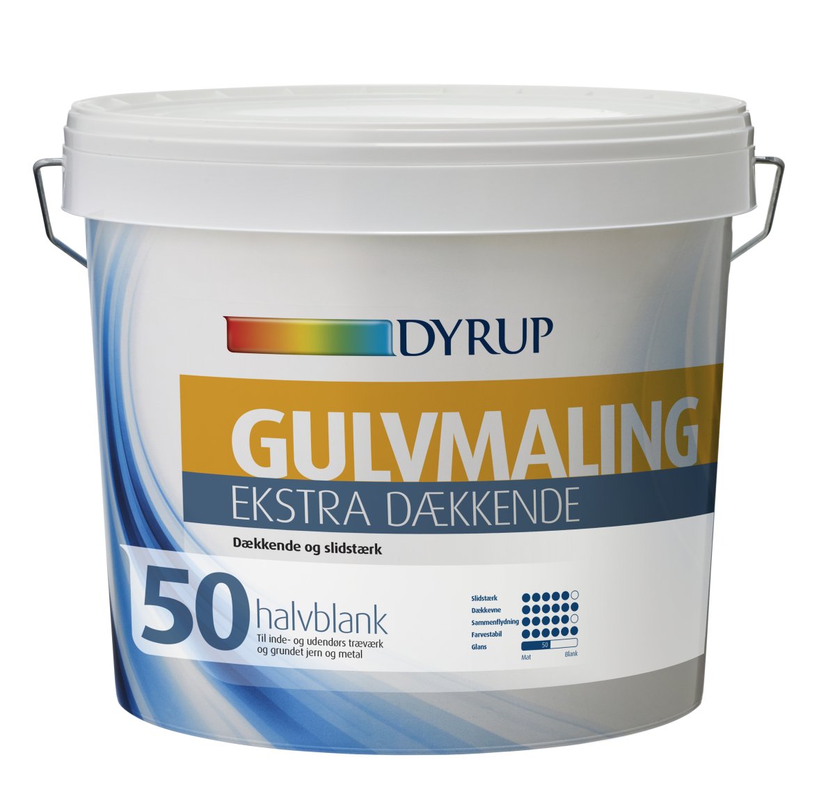 Dyrup gulvmaling - Ekstra dækk. - Hvid 4,5 L - Dyrup - Oksbøl Savværk ApS